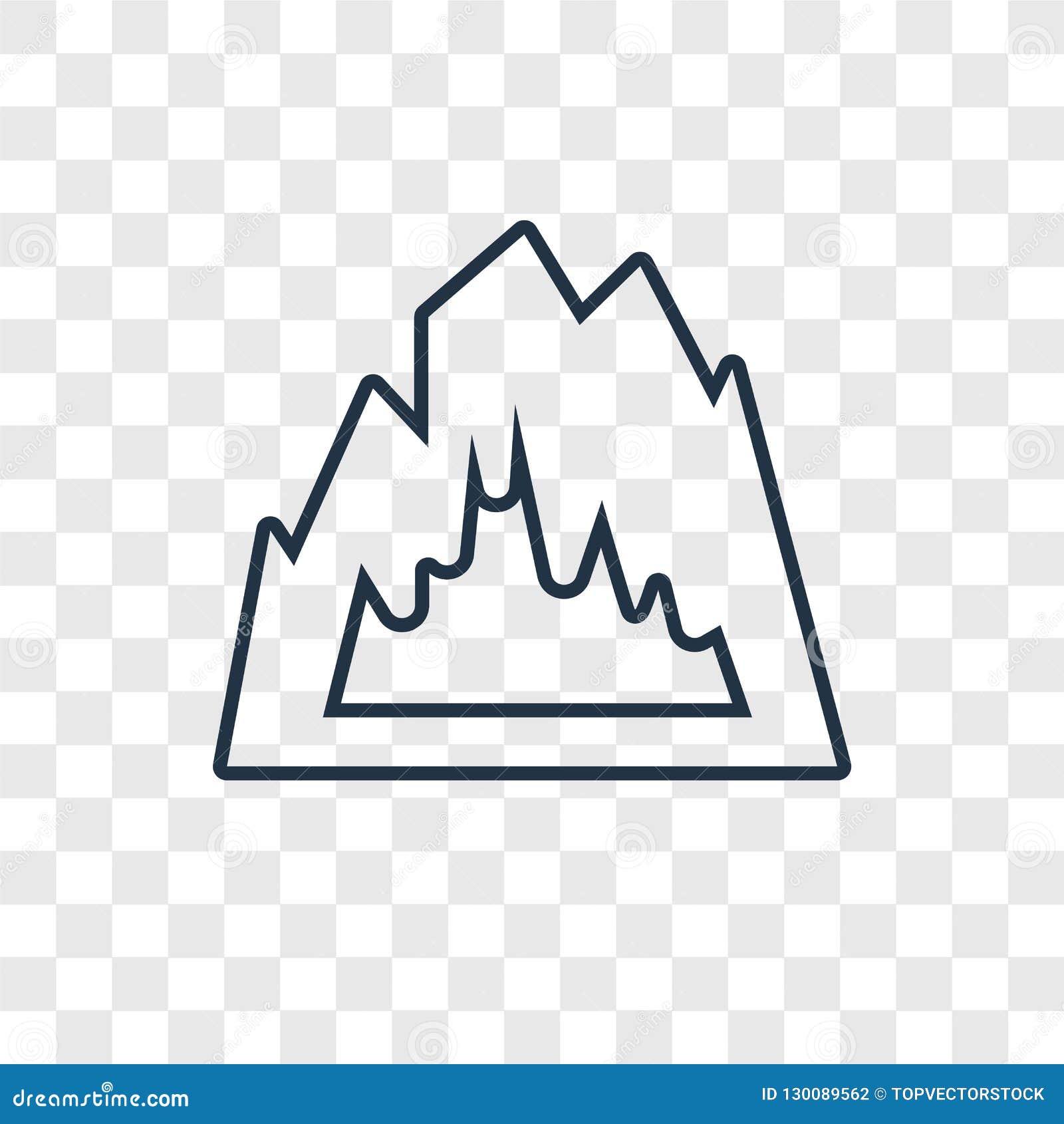 Outline Cave Vector Icon. Isolated Black Simple Line Element ...