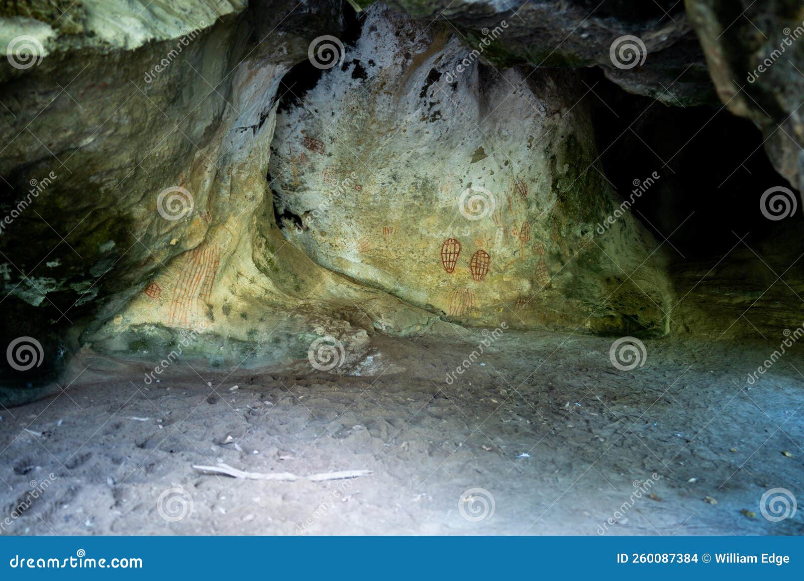 Cave Drawing in a National Park, Cave Art on the Walls Stock Photo ...