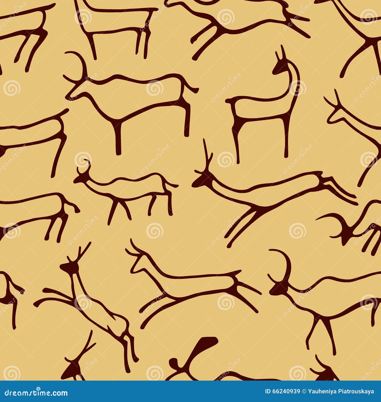 Cave drawing pattern stock vector. Illustration of artwork - 66240939