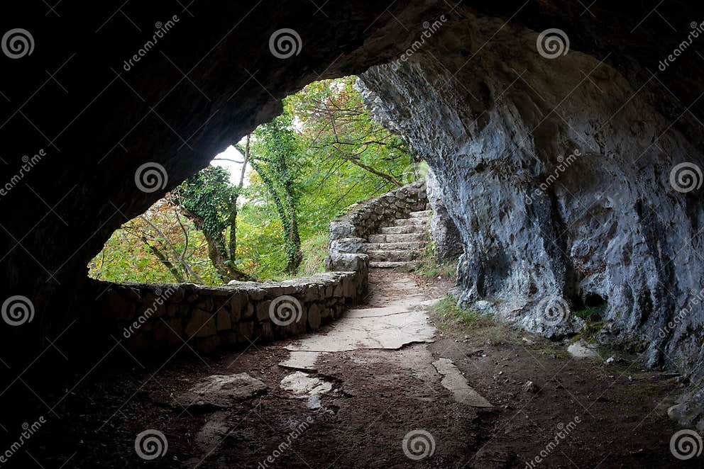 Cave Exit stock photo. Image of interior, travel, geological - 16982686