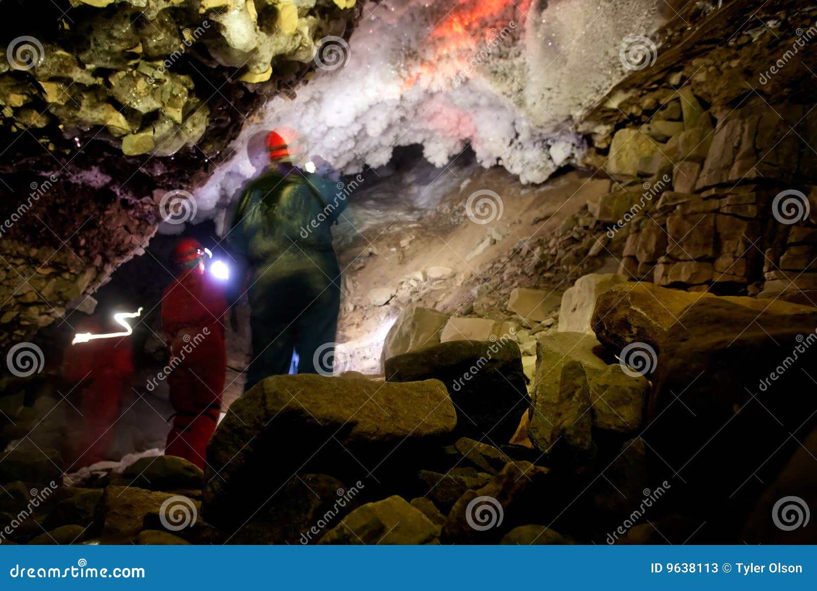 Cave Exploration stock image. Image of glacial, interior - 9638113