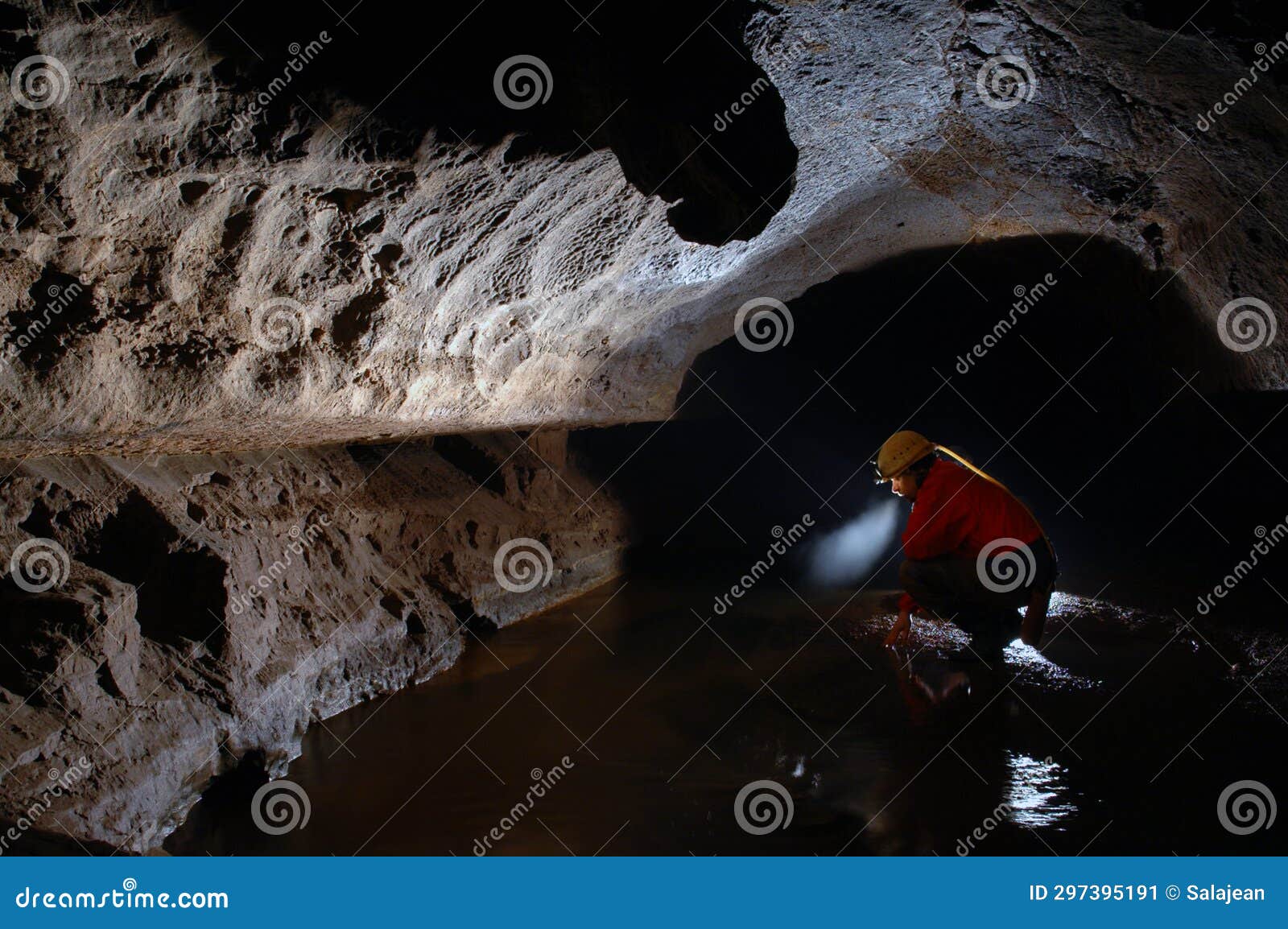 Cave Explorer With Hard Hat Stock Photo | CartoonDealer.com #107294718