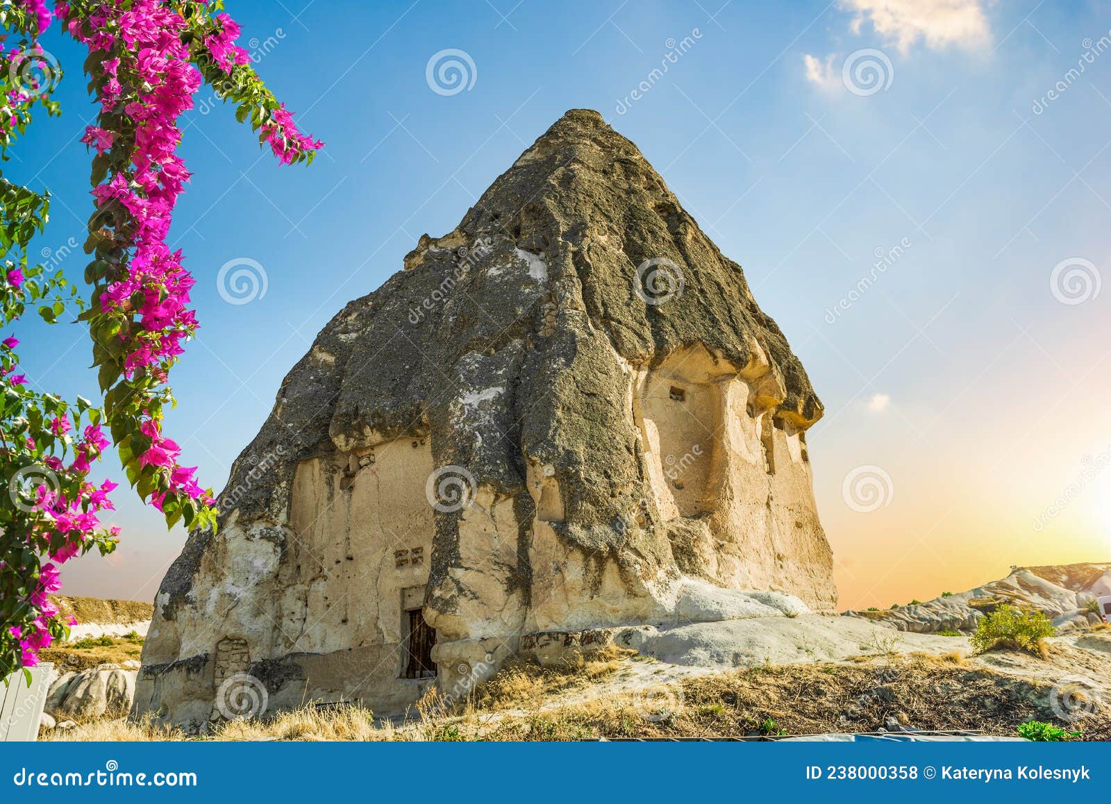 Cave and flowers stock photo. Image of vacation, flower - 238000358