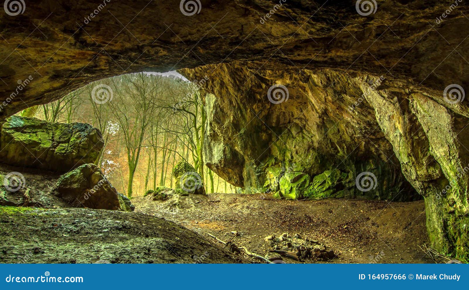 Cave in forest stock footage. Video of natural, slovakia - 164957666