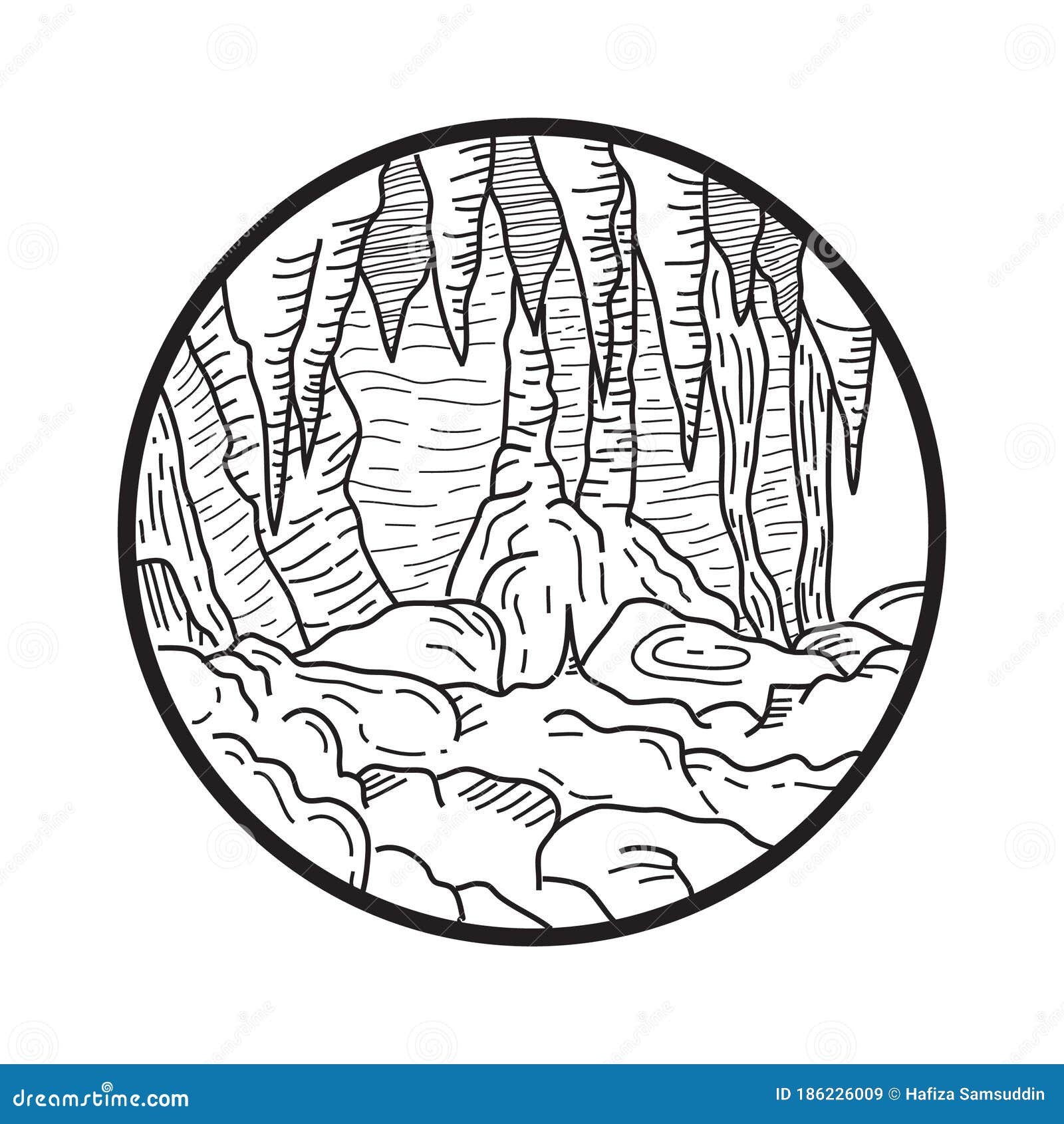 Cave Formation. Vector Illustration Decorative Design Stock Vector ...
