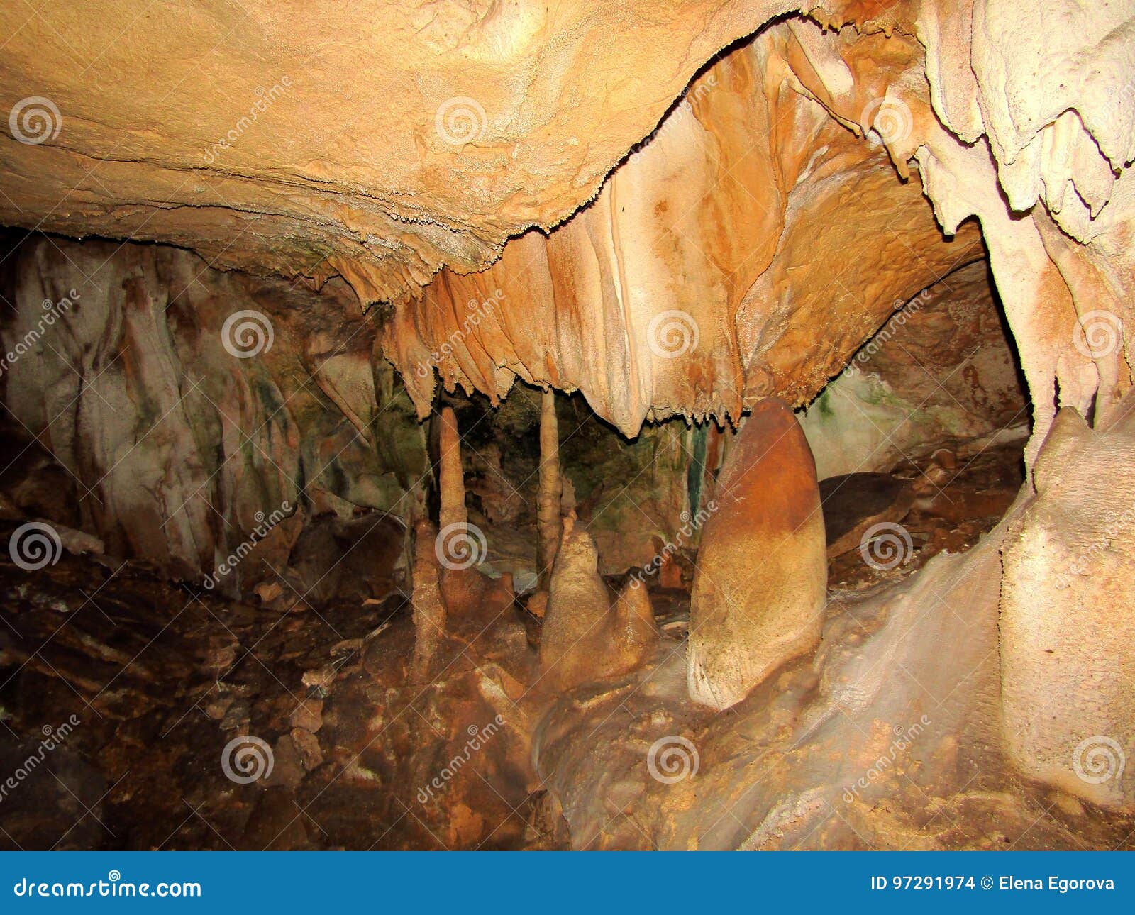 Cave Growths Inside the Mountain Stock Photo - Image of natural ...