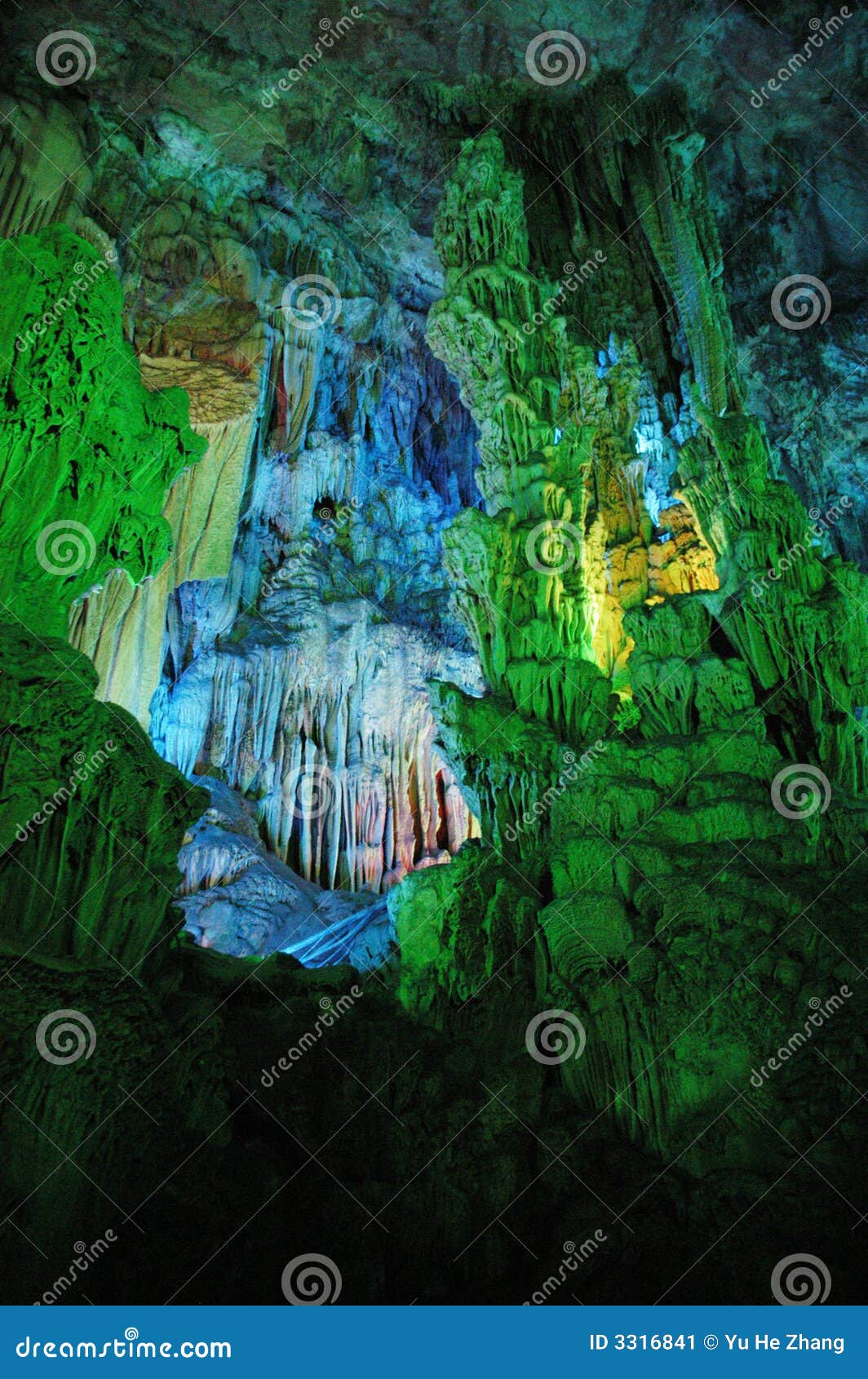 Cave in Guilin, China stock image. Image of colorful, yangshuo - 3316841