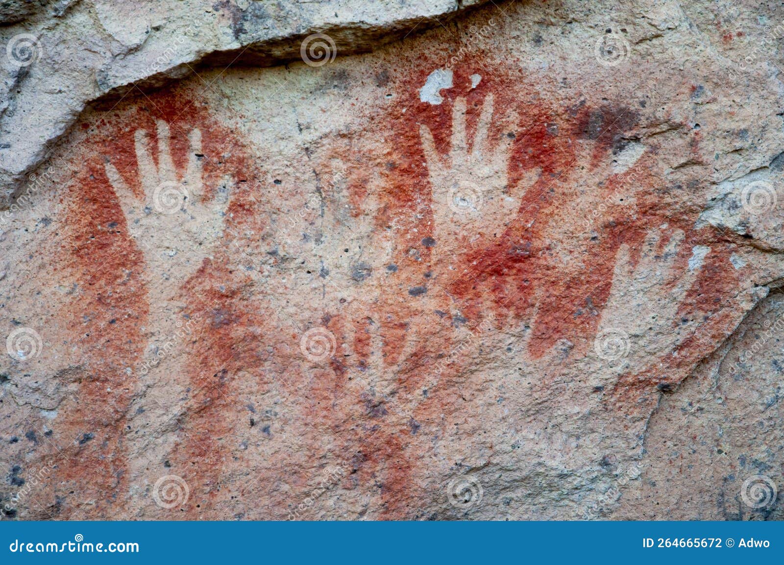 Cave of the Hands stock photo. Image of civilization - 264665672