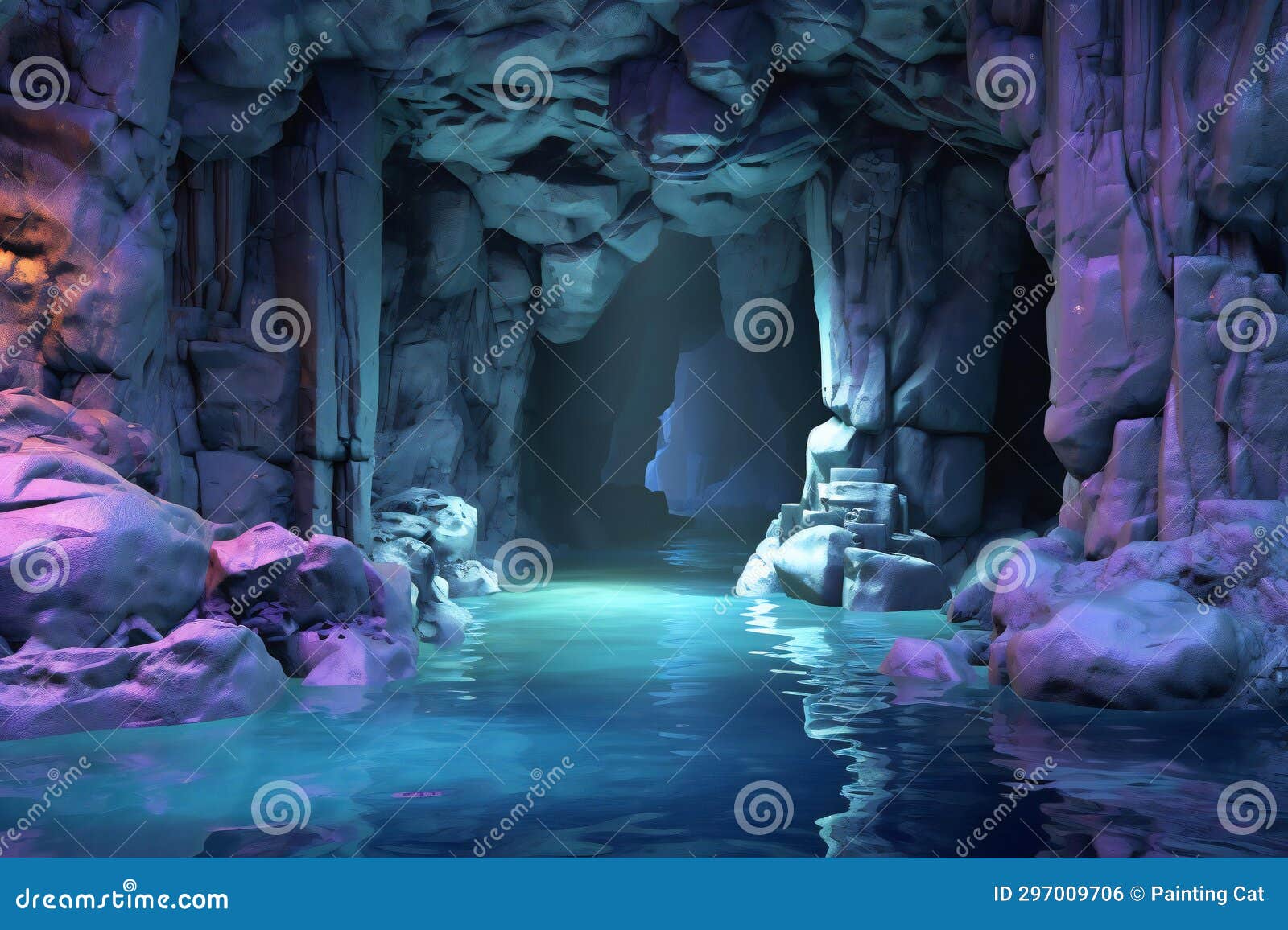 Cave, High resolution stock illustration. Illustration of underground ...