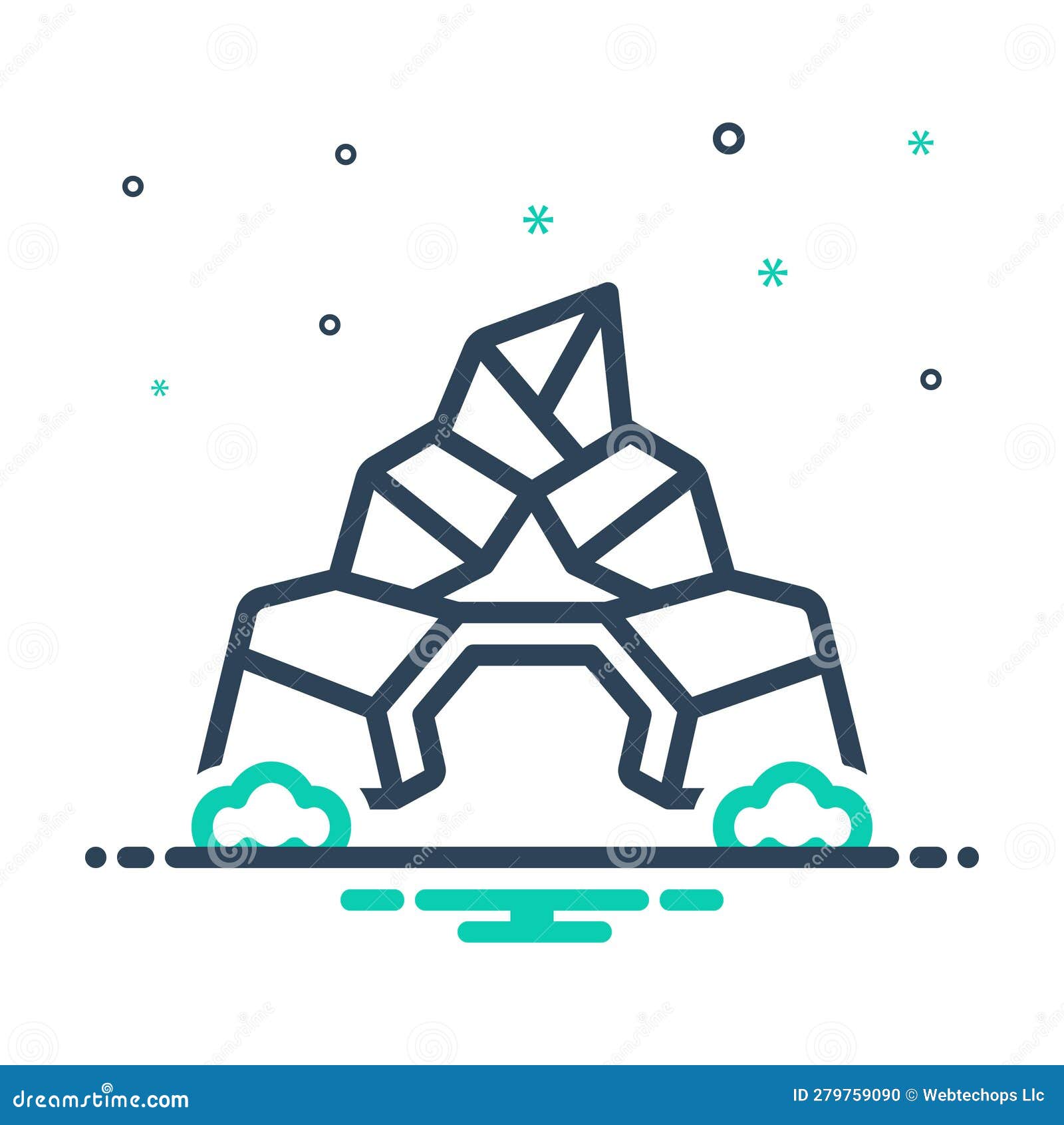 Mix Icon for Cave, Cavern and House Stock Vector - Illustration of ...