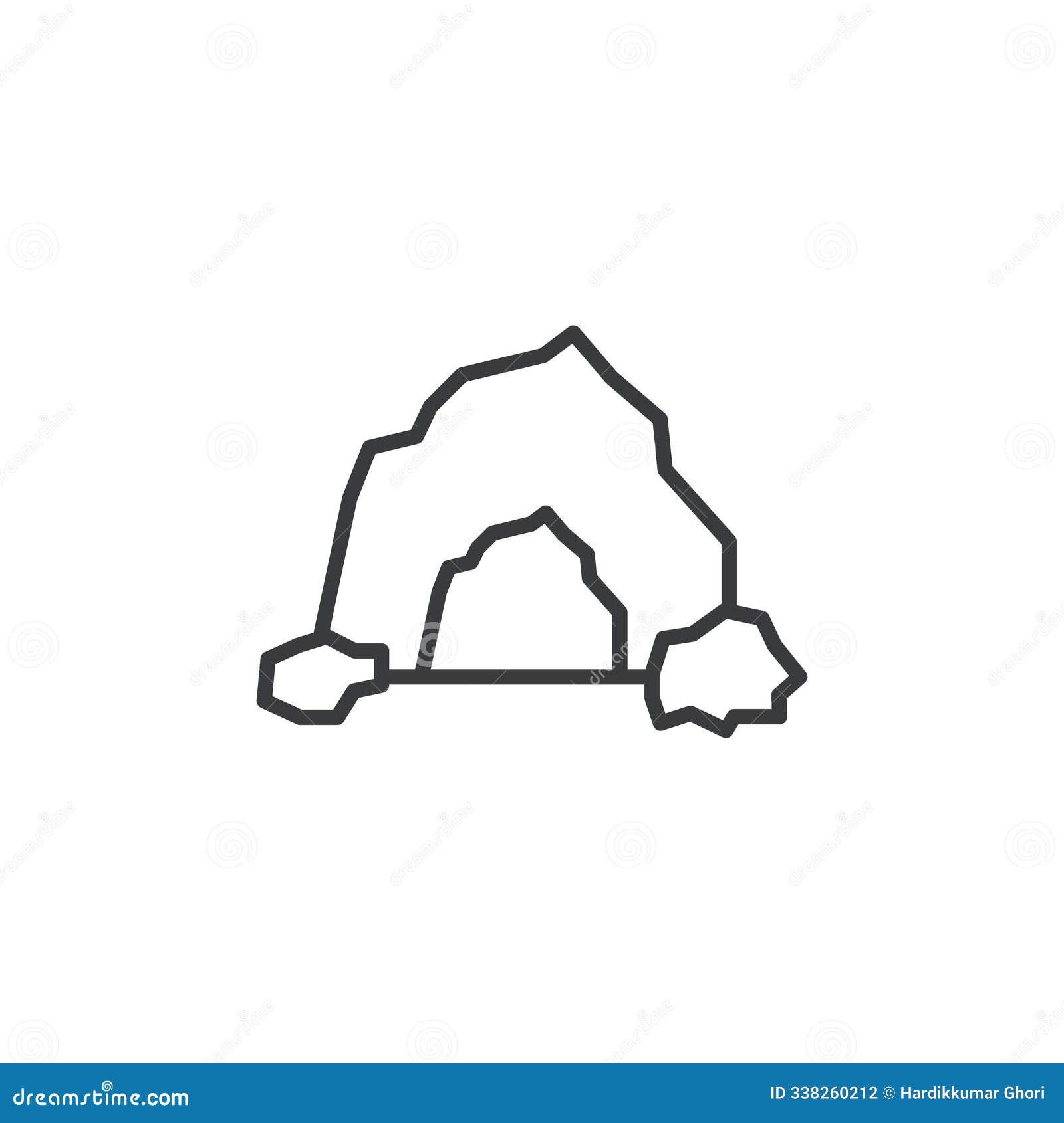 Cave Icon Vector Set on White Background Stock Vector - Illustration of ...