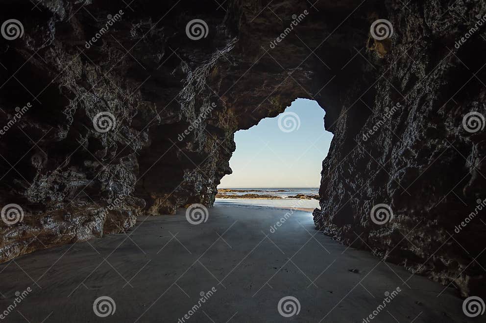 Cave stock photo. Image of coast, cavern, light, hollow - 49617616