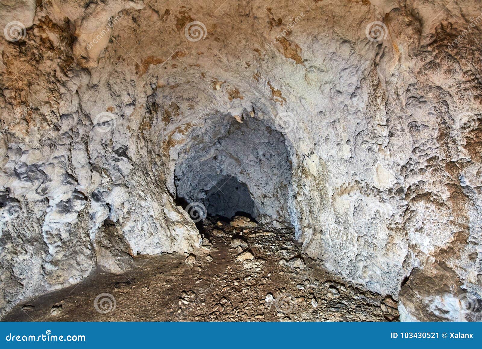 Cave Interior in a Limestone Mountain Stock Image - Image of earth ...