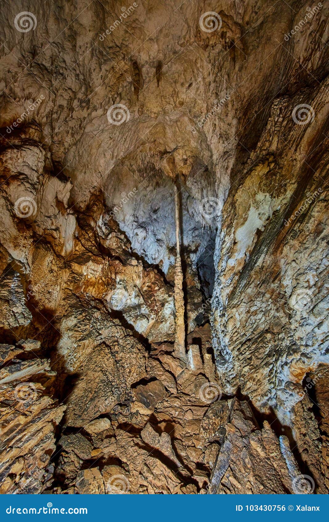 Cave Interior in a Limestone Mountain Stock Photo - Image of nature ...