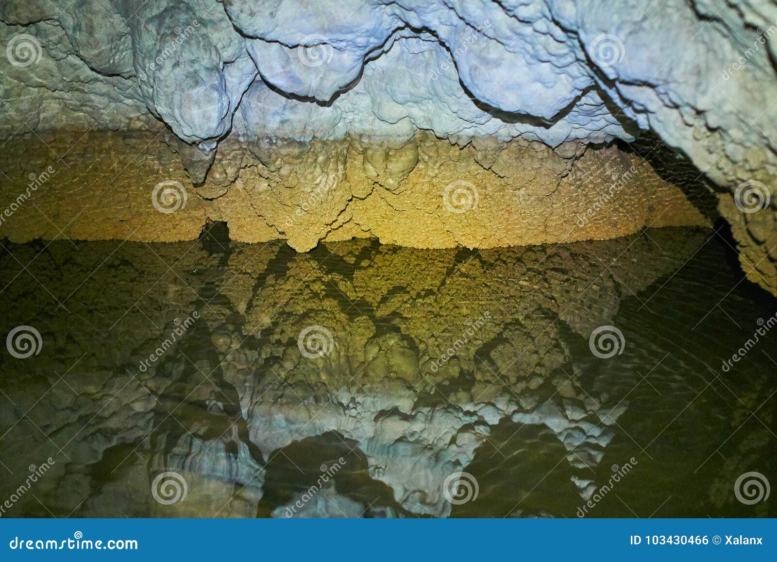 Cave Interior in a Limestone Mountain Stock Photo - Image of fossil ...