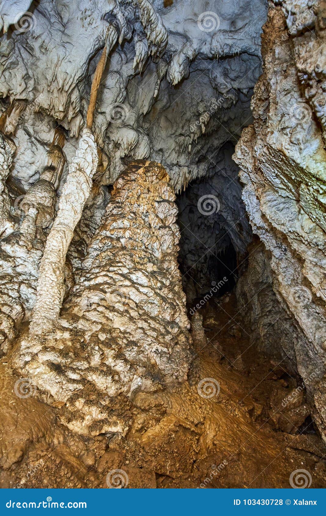 Cave Interior in a Limestone Mountain Stock Photo - Image of cavern ...