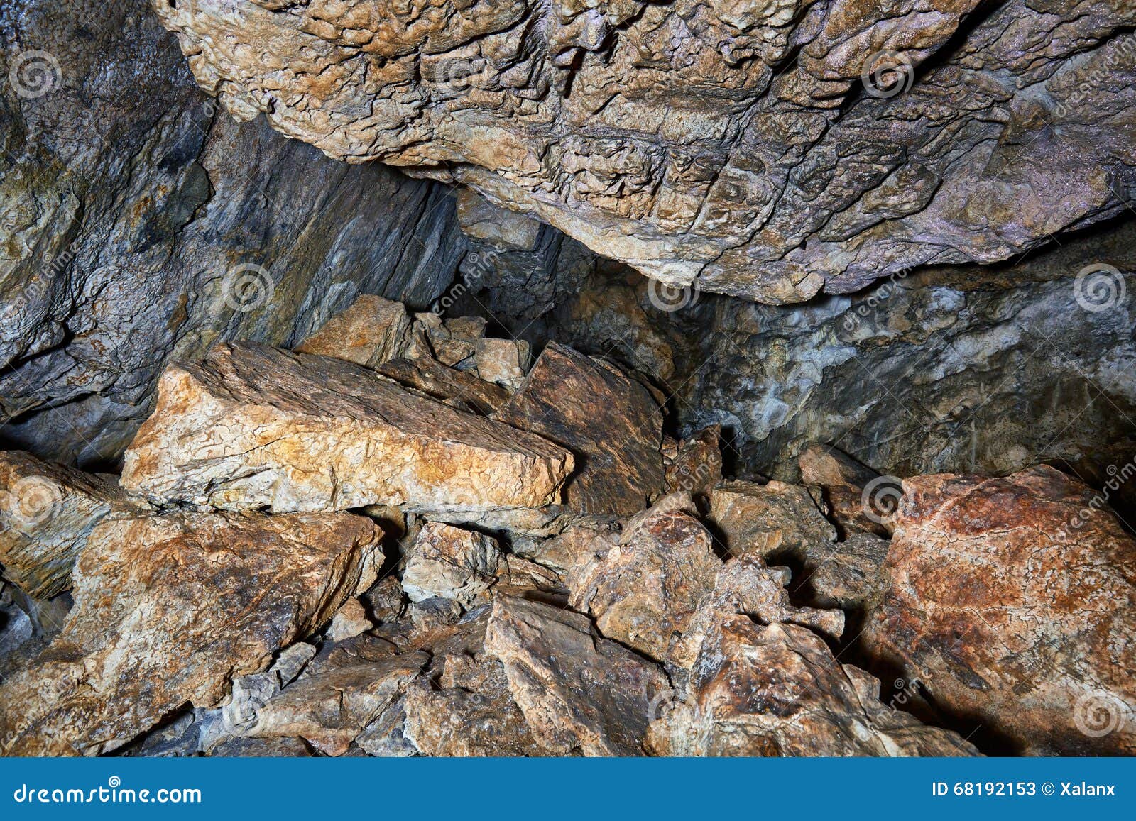 Cave interior stock image. Image of natural, flowstone - 68192153