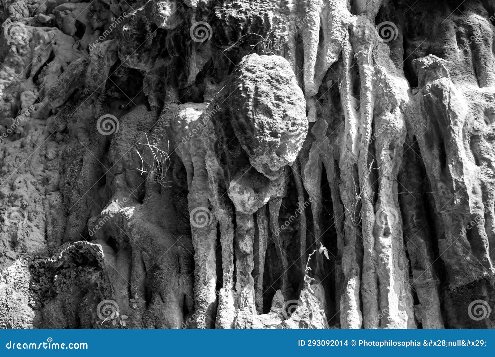Cave Interior, Rock Wall Texture. Natural Rock, Mineral Formations ...