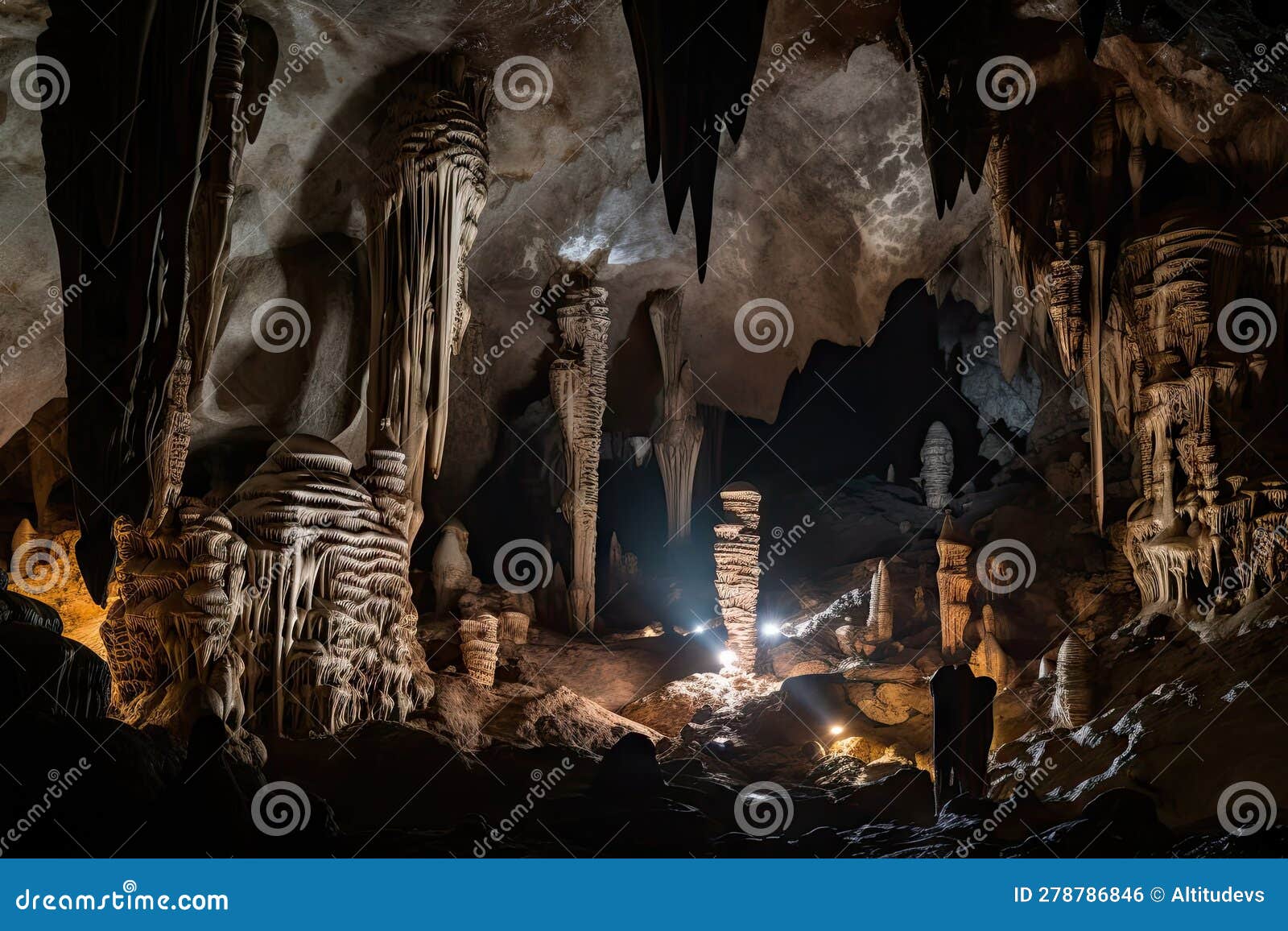 Stalactites And Stalagmites In A Cave. A Mnemonic Way To Remember The ...