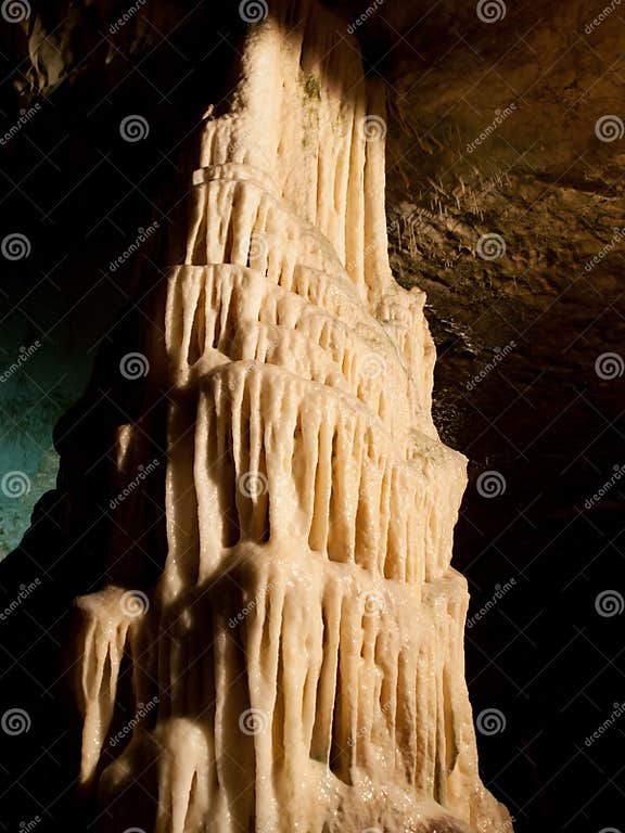 Cave karst features stock photo. Image of postojna, geologist - 57764430