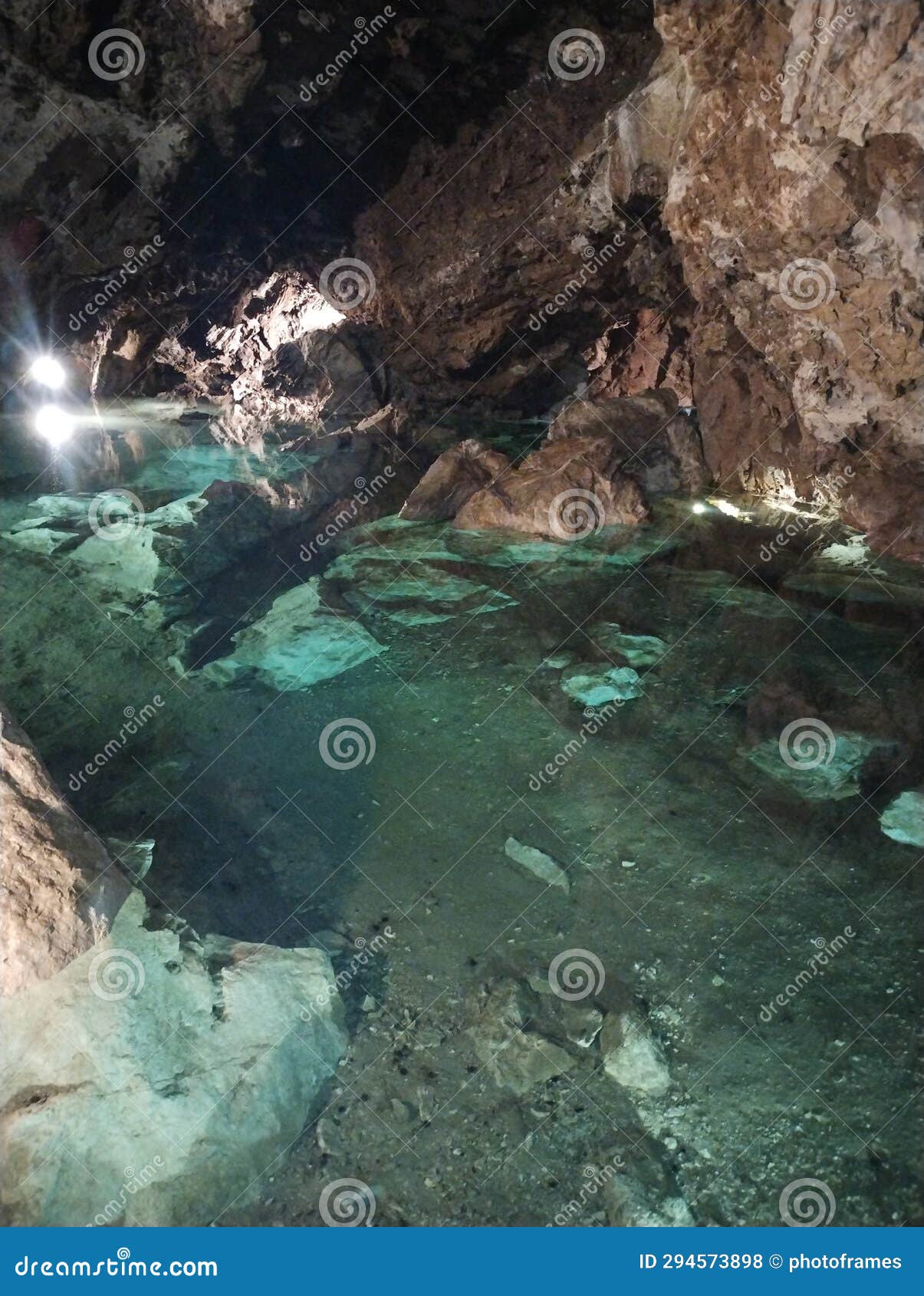 Cave lake Bozkov stock photo. Image of nite, waterfall - 294573898