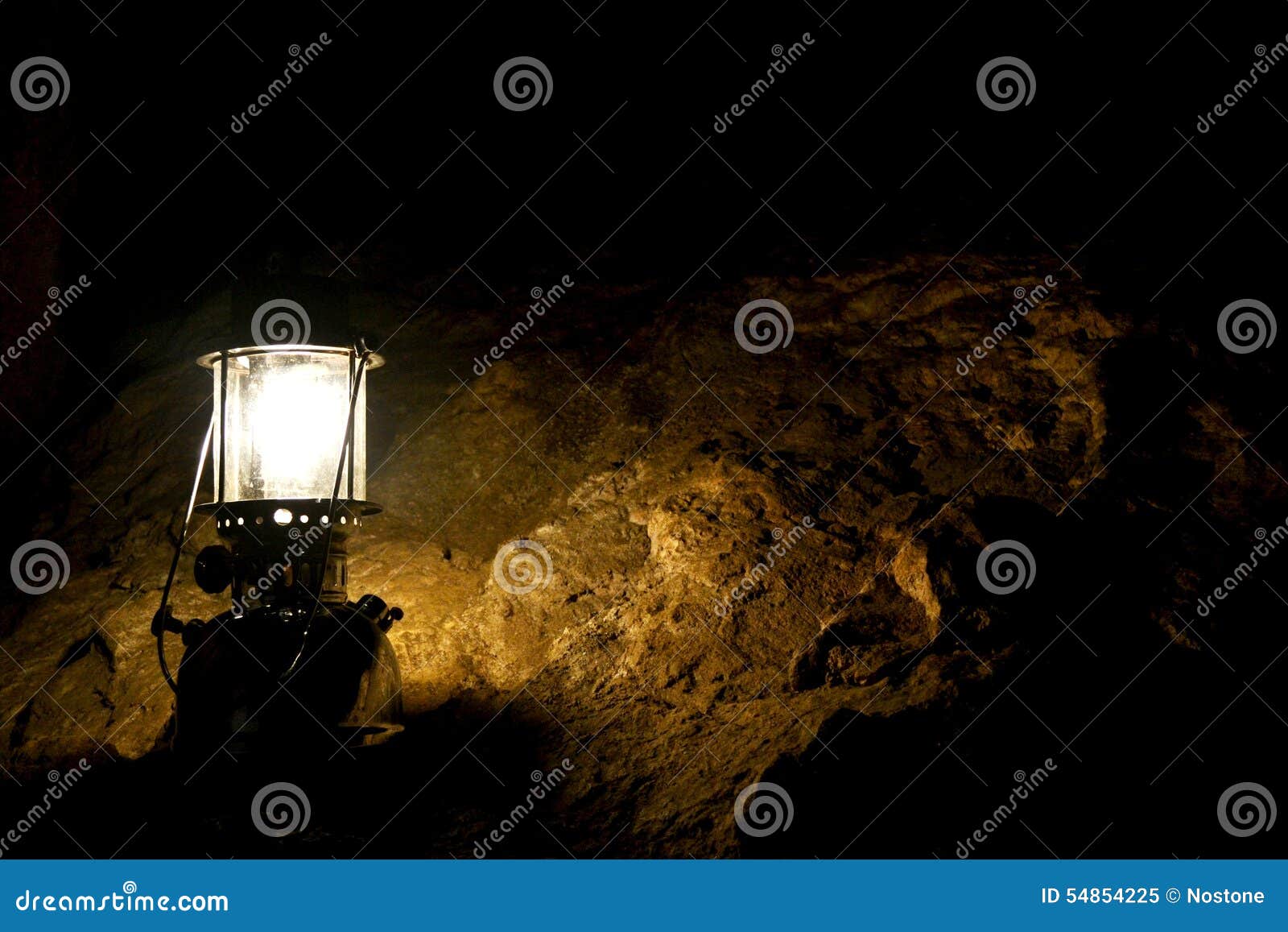Cave with lamp stock image. Image of dark, wall, tunnel - 54854225