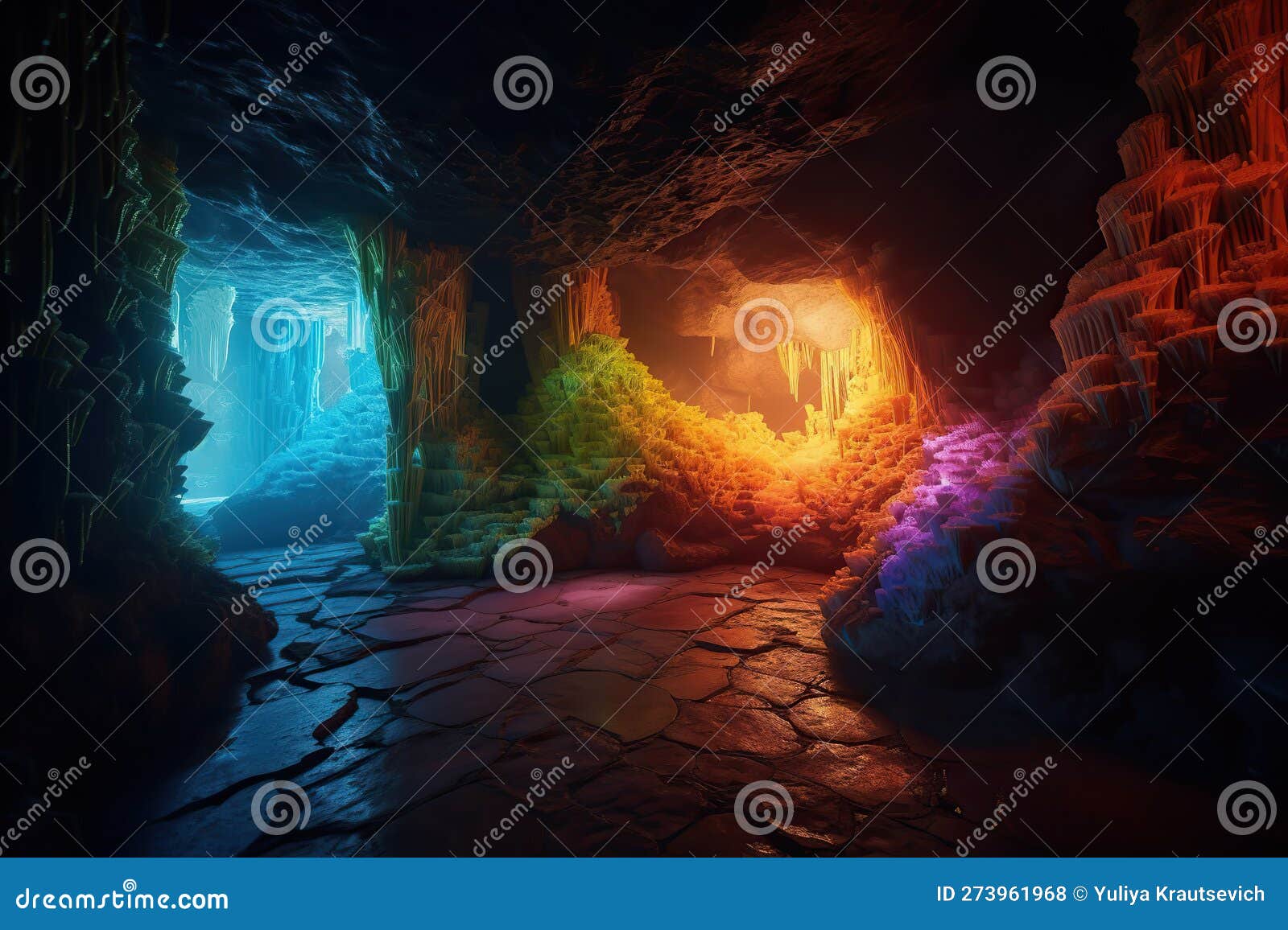 Cave Landscape. Generative AI Royalty-Free Cartoon | CartoonDealer.com ...