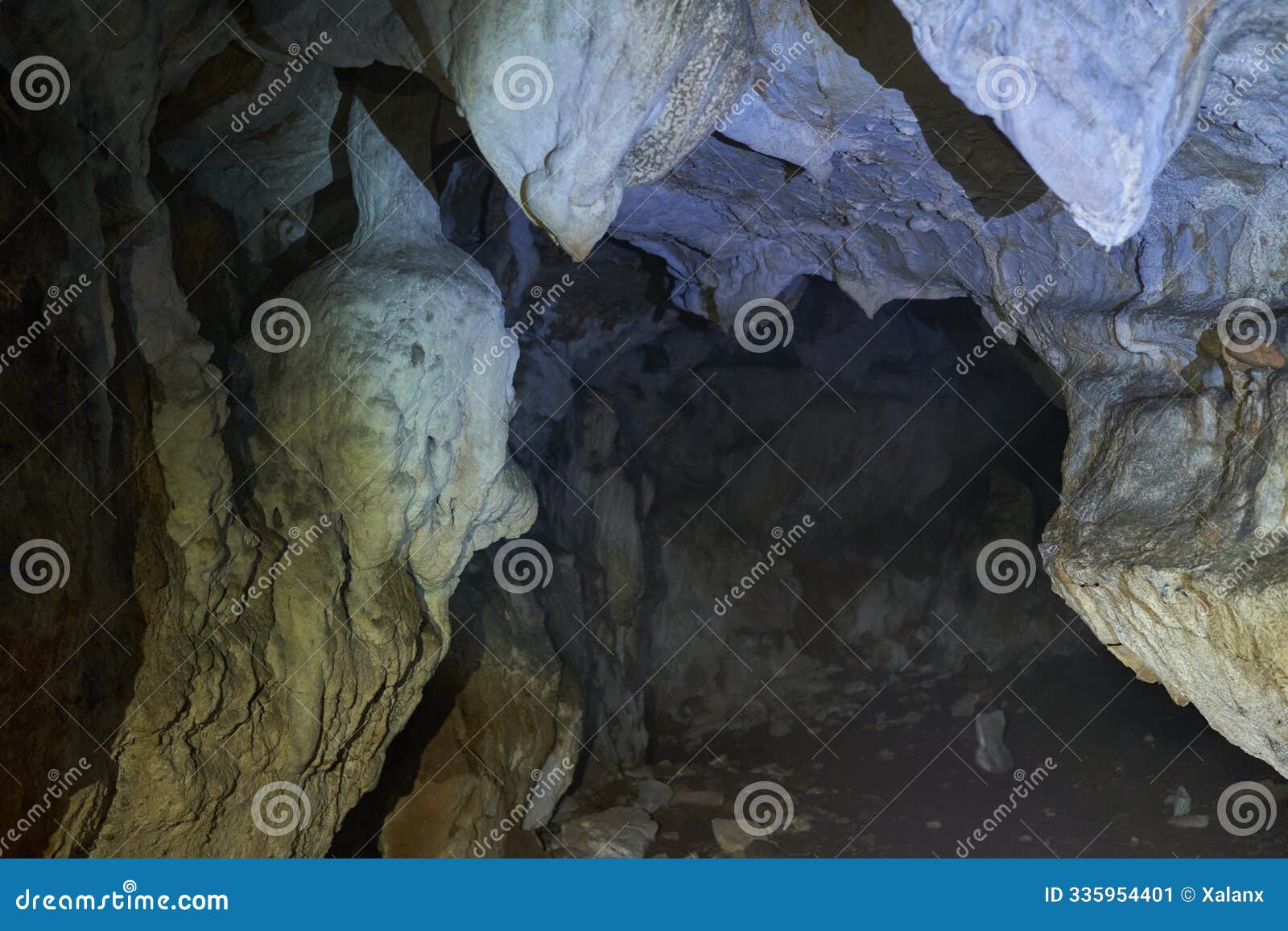 Cave in the Limestone Mountains Stock Image - Image of landscape, deep ...