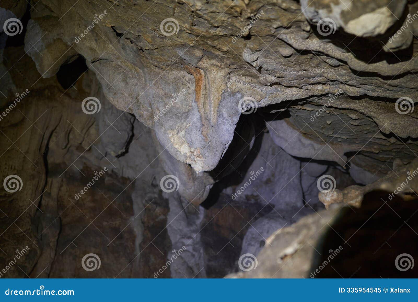 Cave in the Limestone Mountains Stock Image - Image of mysterious ...