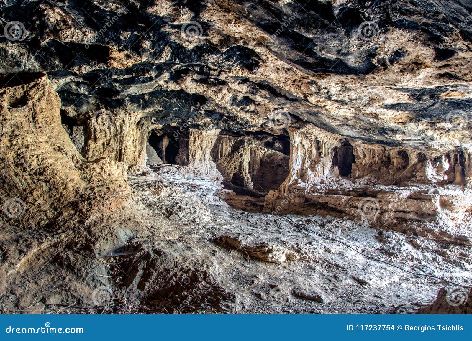 Cave of Milatos, Crete, Greece Stock Photo - Image of island, geology ...