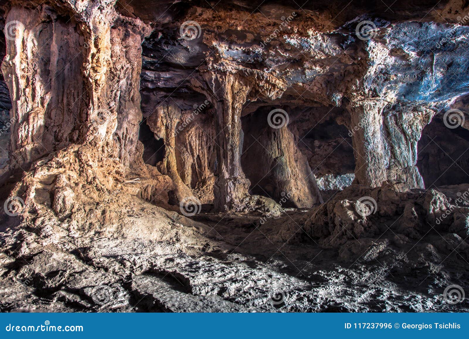 Cave of Milatos, Crete, Greece Stock Photo - Image of crete, mystical ...