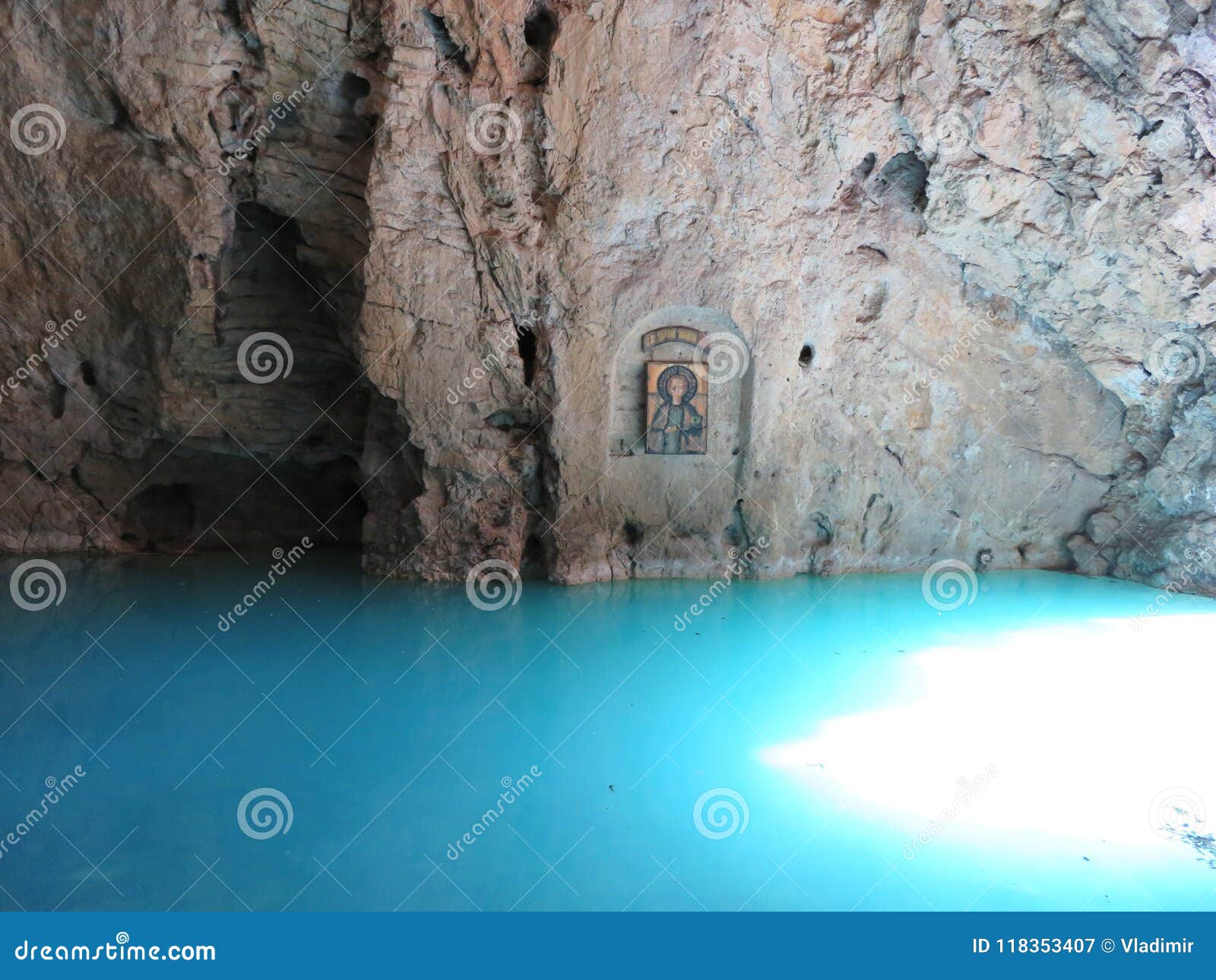 Sacred cave stock image. Image of water, sacred, mountain - 118353407