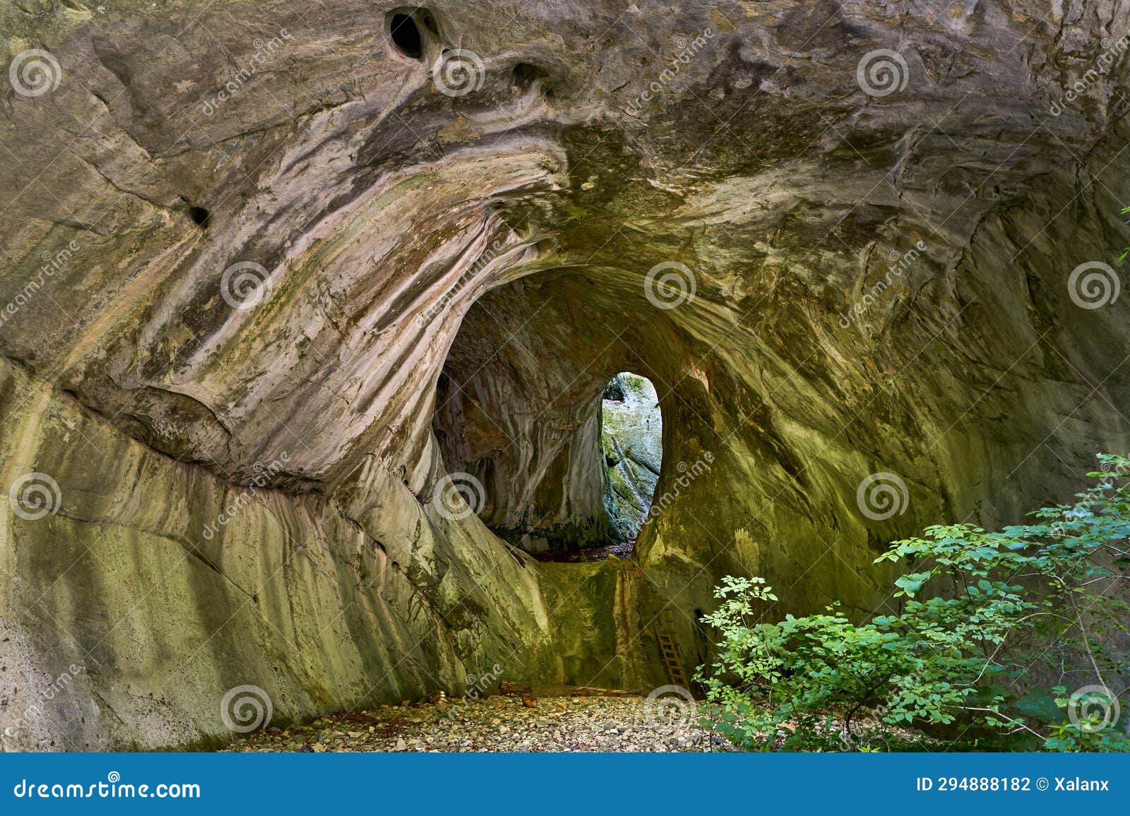 Cave Opening in the Mountains Stock Photo - Image of tourism, travel ...