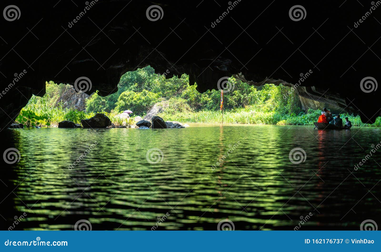 Cave Opening Viewing Inside Out in Tam Coc, Ninh Binh, Vietnam Stock ...
