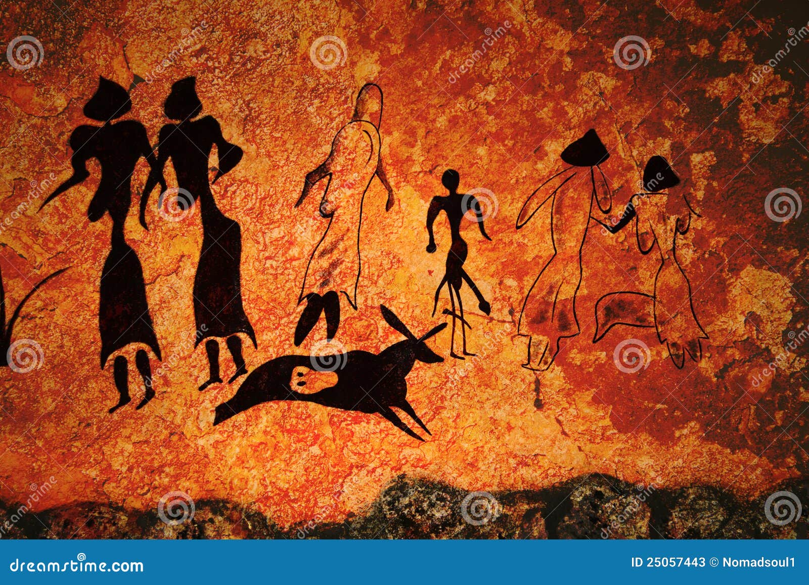 Cave Painting of Primitive Commune Stock Image - Image of ancient ... Cave Painting of Primitive Commune Stock Image - Image of ancient ...