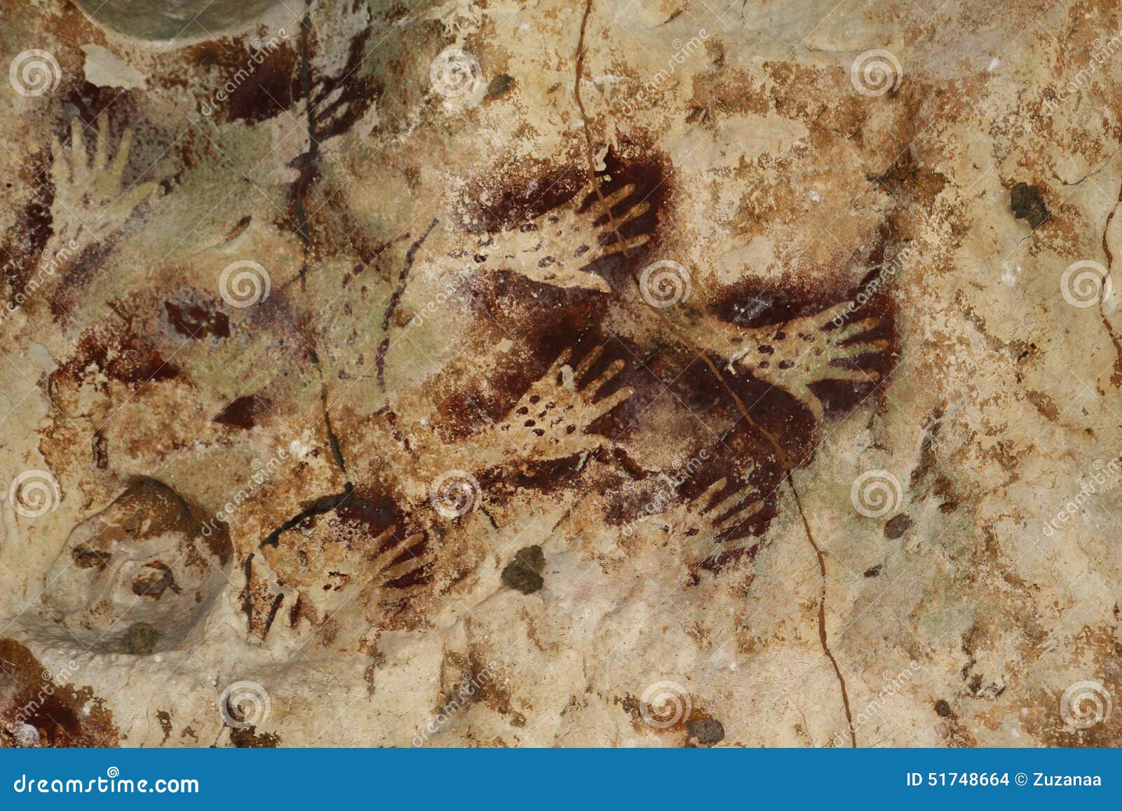 Cave paintings stock photo. Image of prehistory, print - 51748664