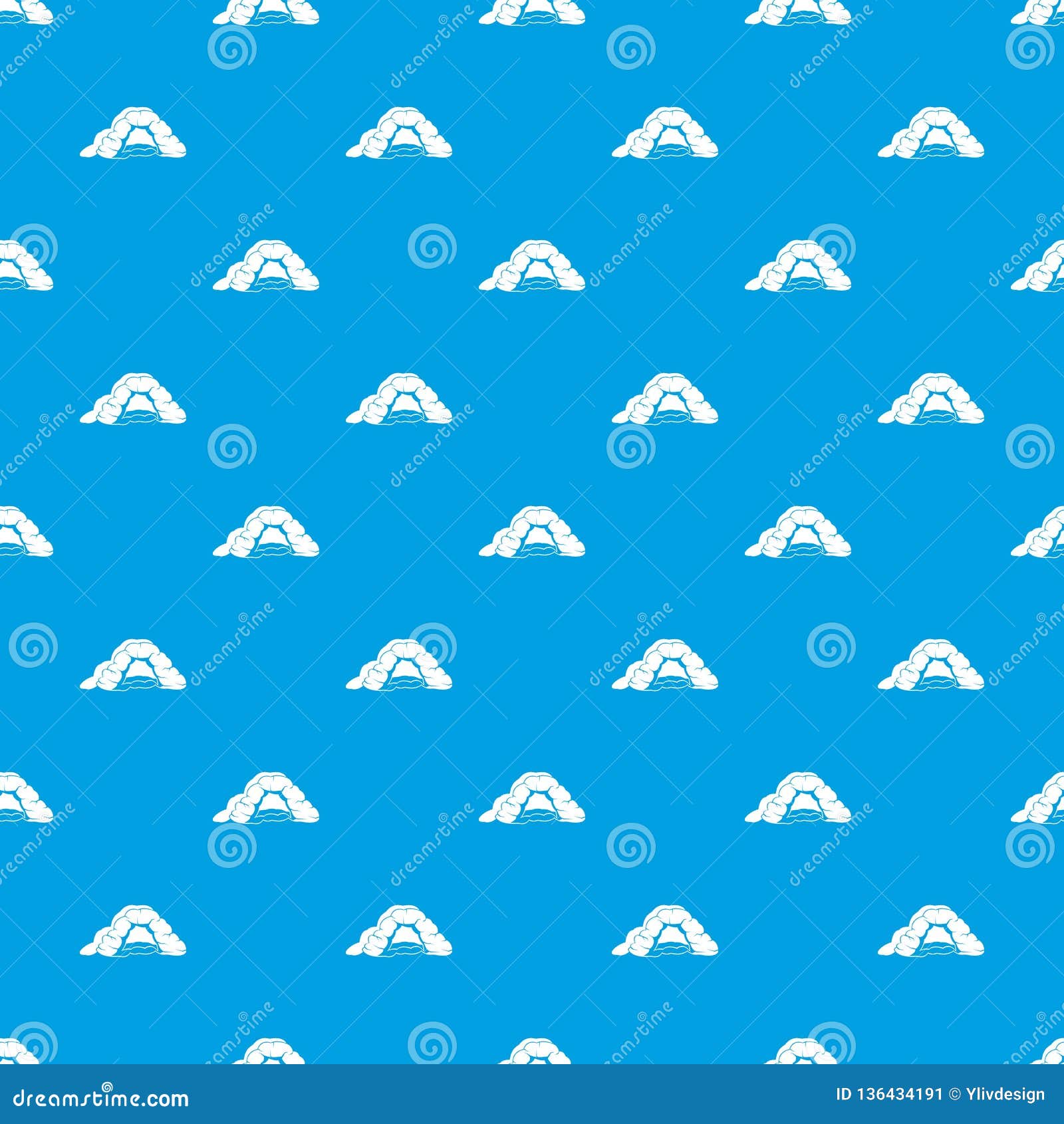 Cave Pattern Vector Seamless Blue Stock Vector - Illustration of house ...