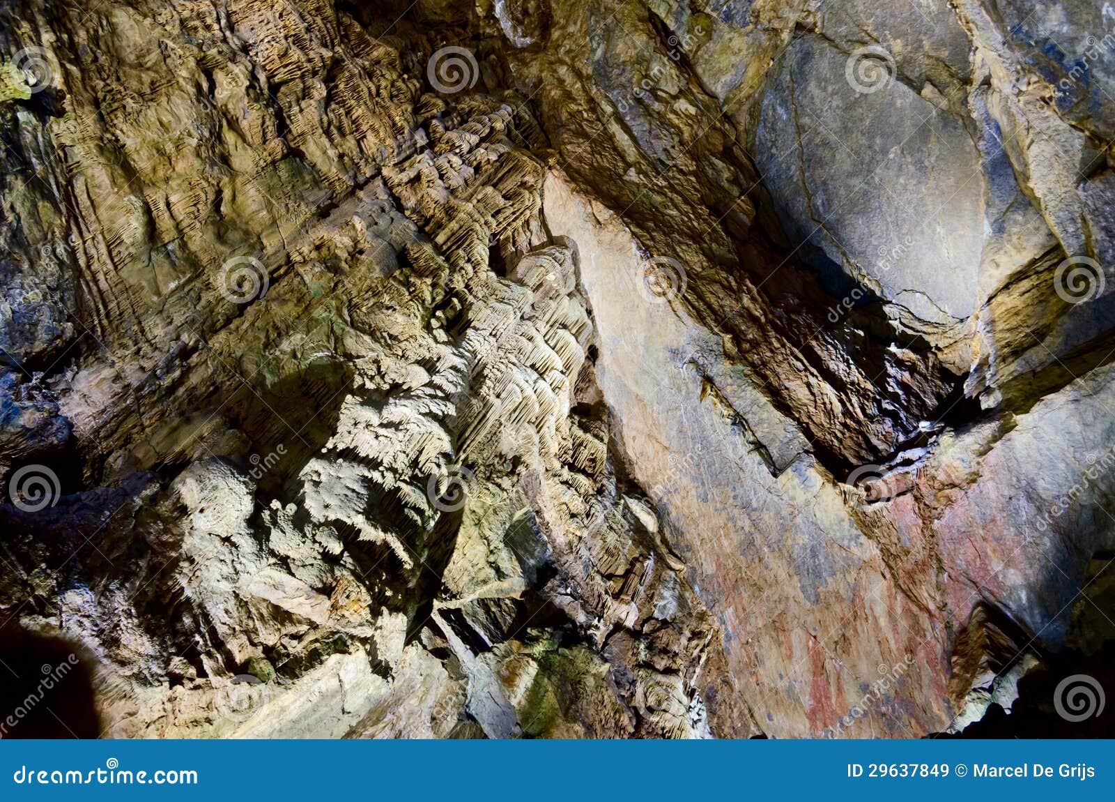 Cave in Remouchamps Belgium Stock Image - Image of minerals ...