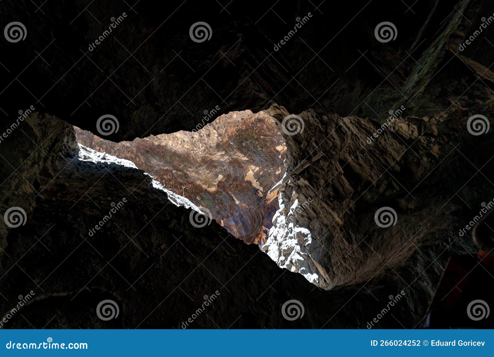 Cave in the Rock in the Mountains Stock Photo - Image of dark ...