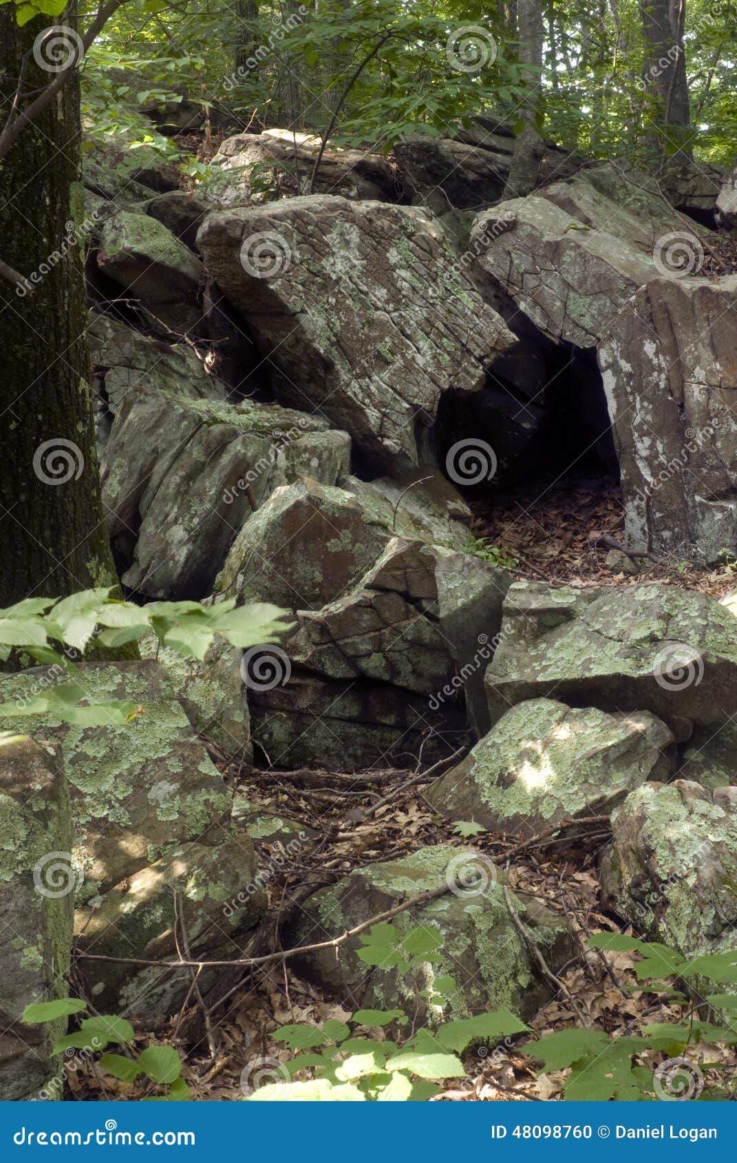 Cave in rocks stock photo. Image of scary, formation - 48098760