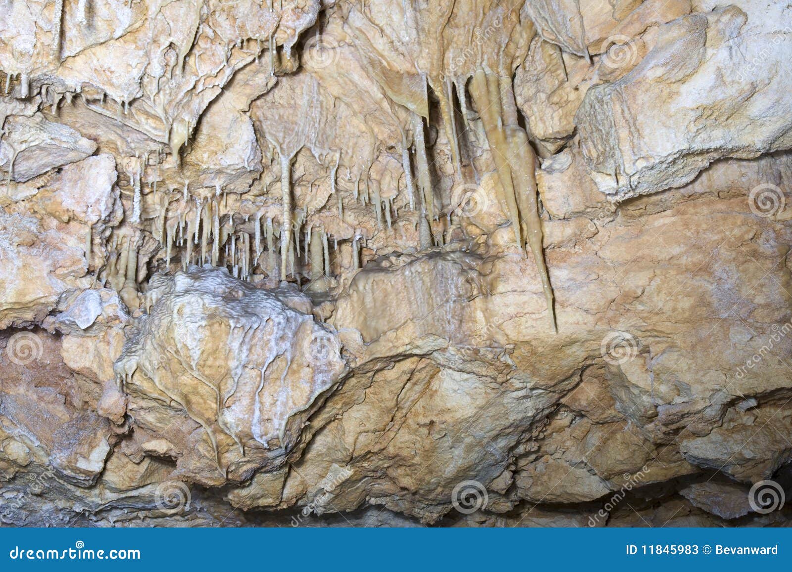 Cave roof stalactites stock image. Image of cave, geological - 11845983