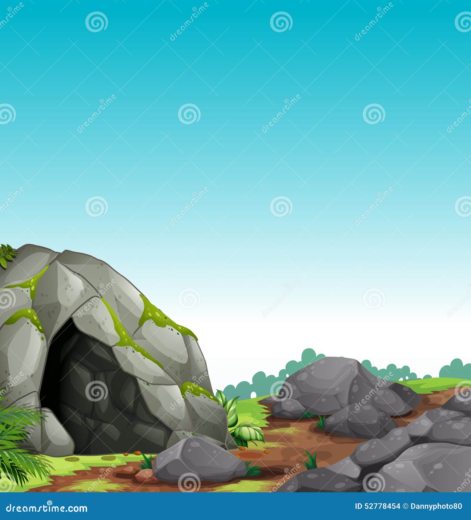 Cave scene stock vector. Illustration of rock, nature - 52778454