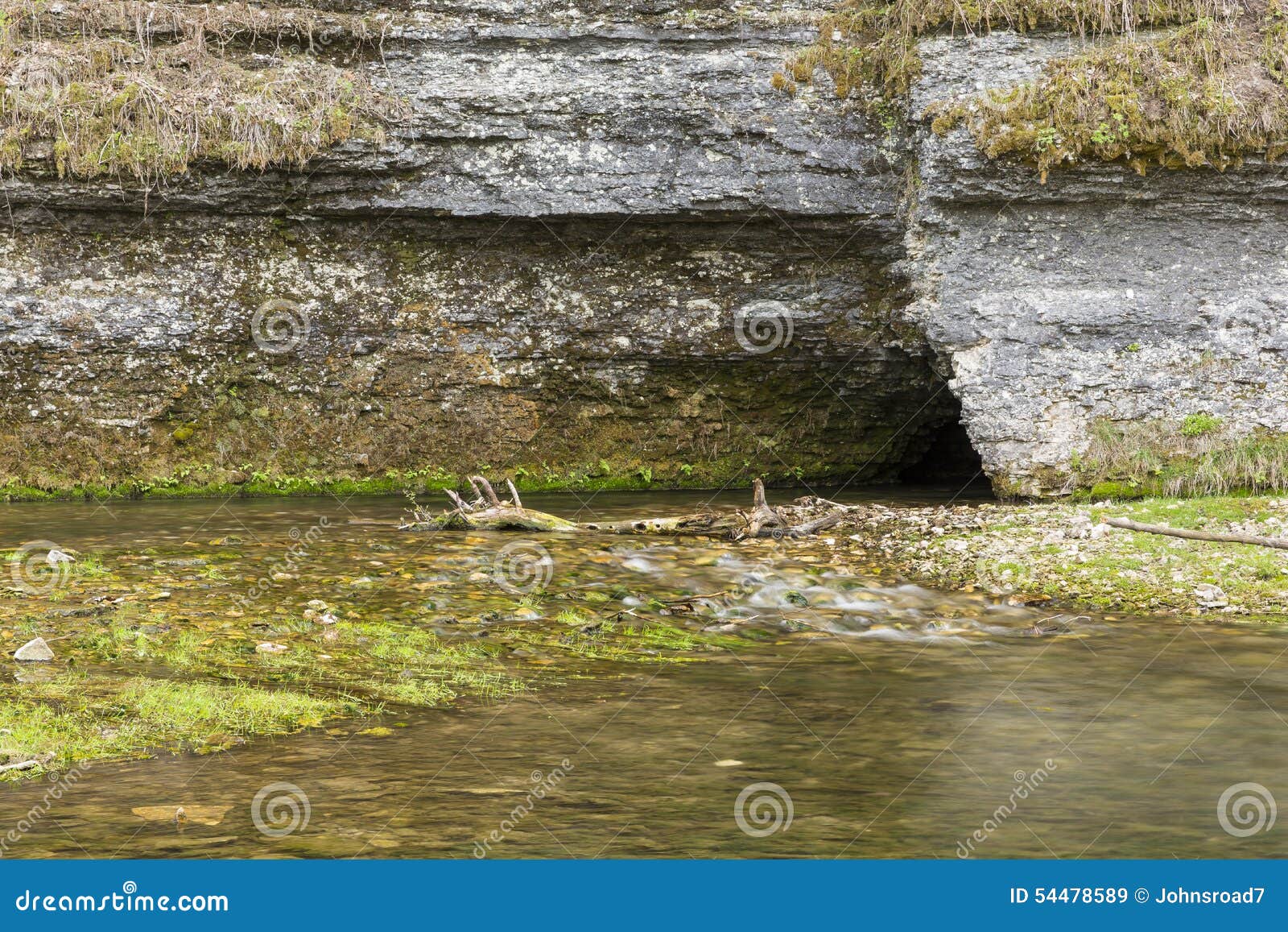 Cave in Spring stock image. Image of stone, landscape - 54478589