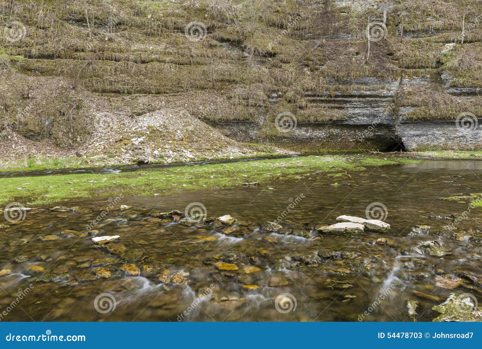 Cave in Spring stock image. Image of water, tunnel, nature - 54478703