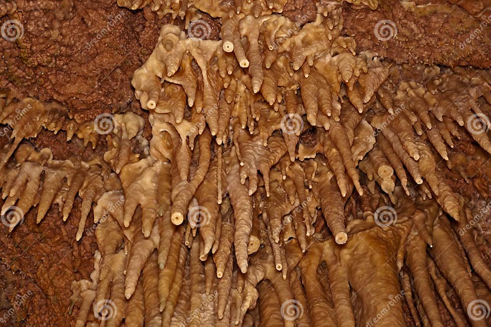 Cave stalactite closeup stock photo. Image of cave, dirou - 17637914