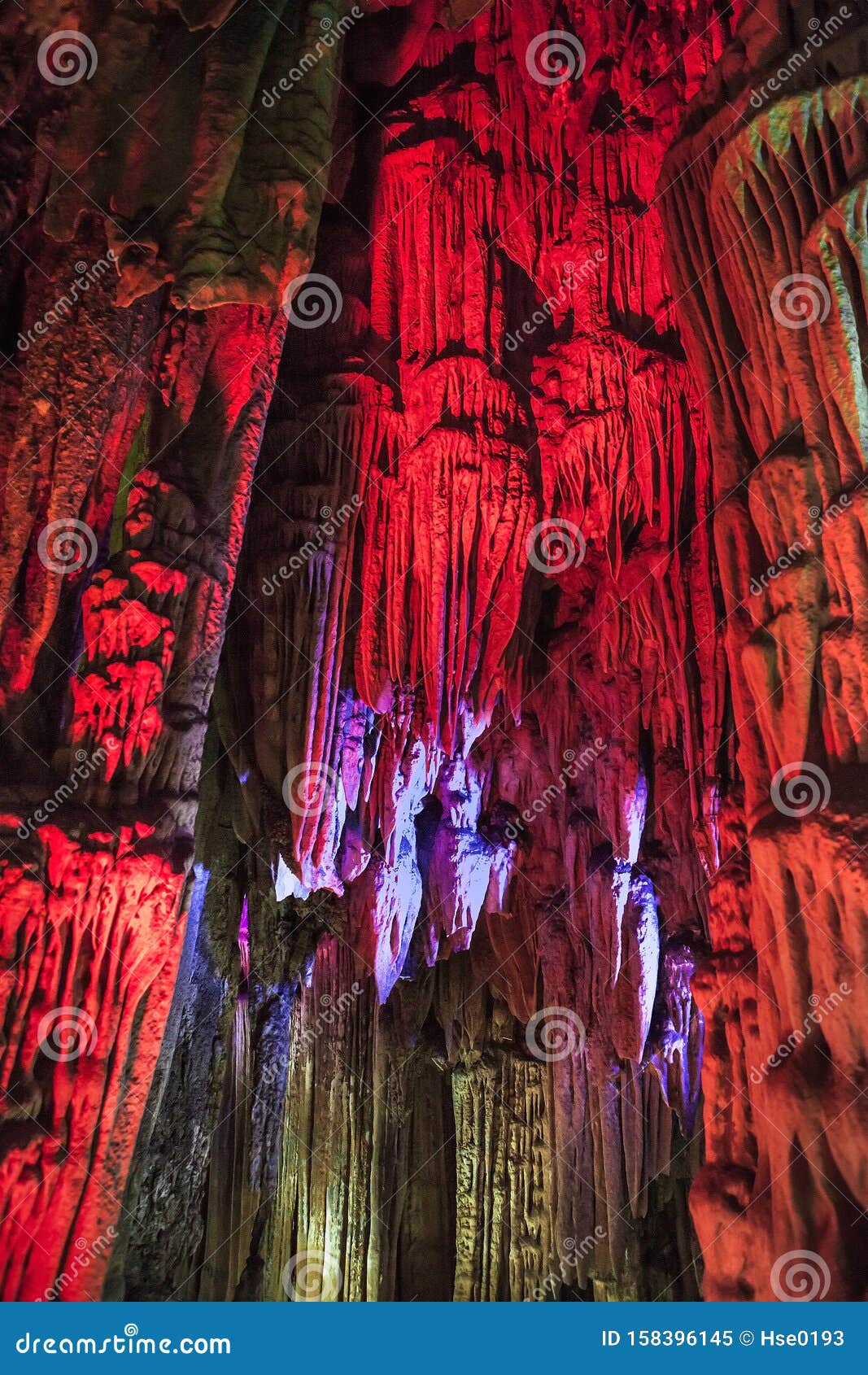 Cave Stalactites and Stalagmites Stock Image - Image of popularization ...