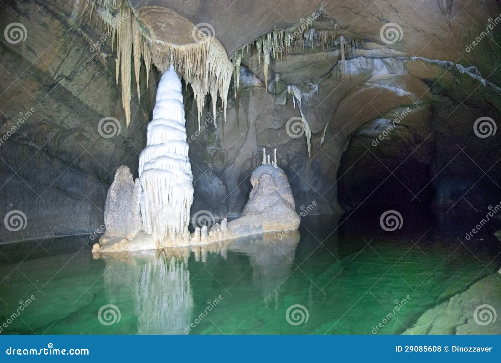 Cave with Stalagmites and Stalactites Stock Photo - Image of cave ...