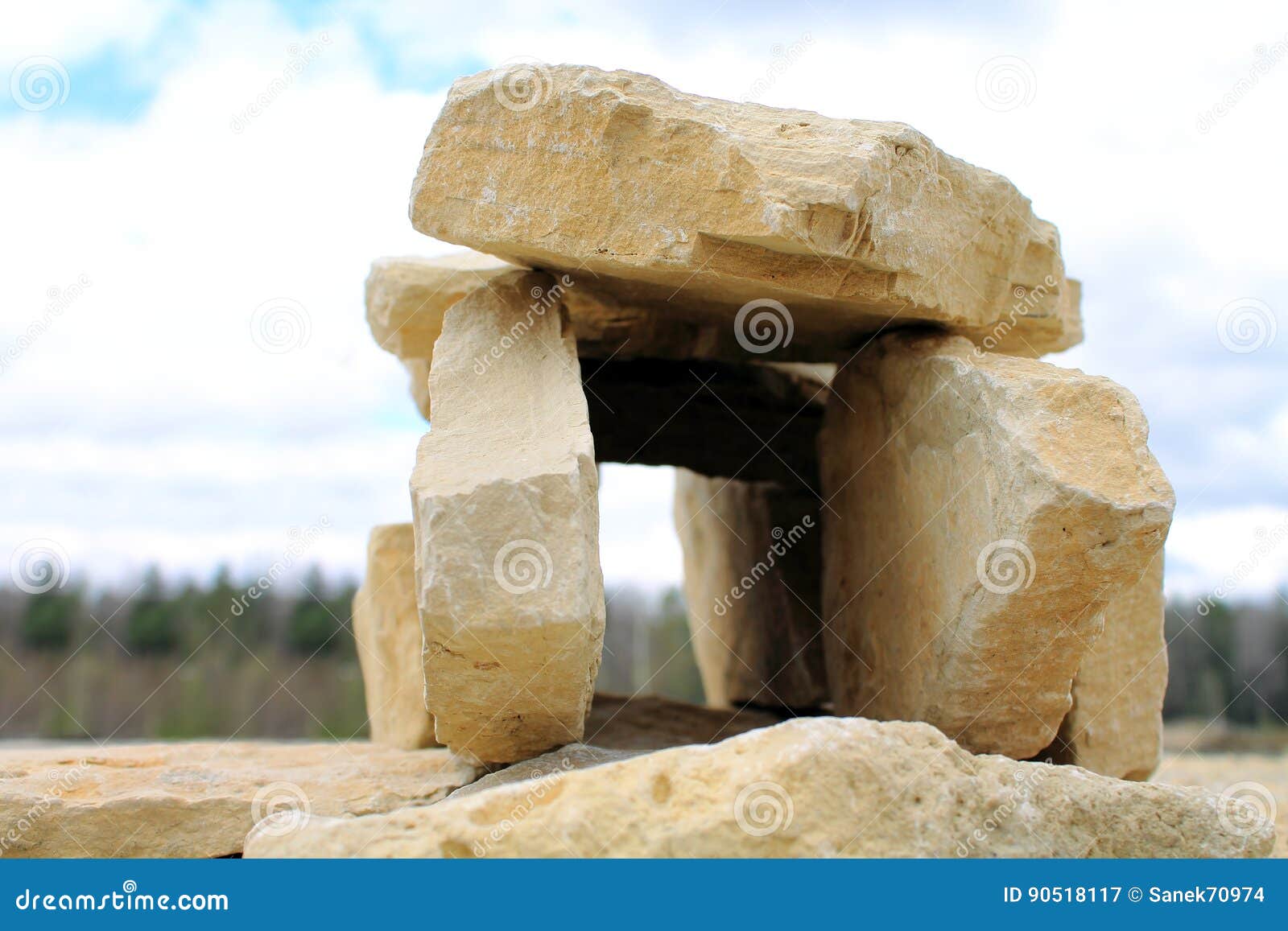 Cave of stones stock image. Image of natural, paving - 90518117