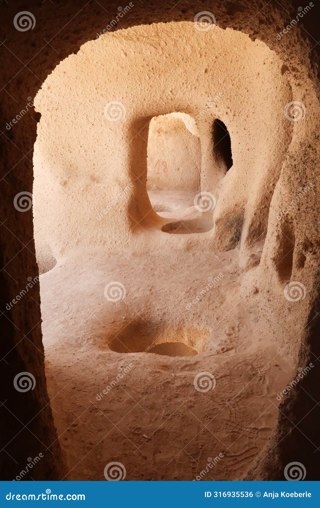 The Cave Structure Inside the Famous Uchisar Castle, Kalesi, Cappadocia ...