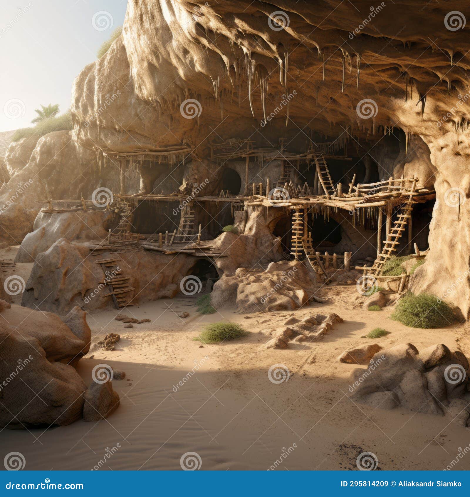 Cave Desert Caverns Underground Royalty-Free Illustration | CartoonDealer.com #290685177